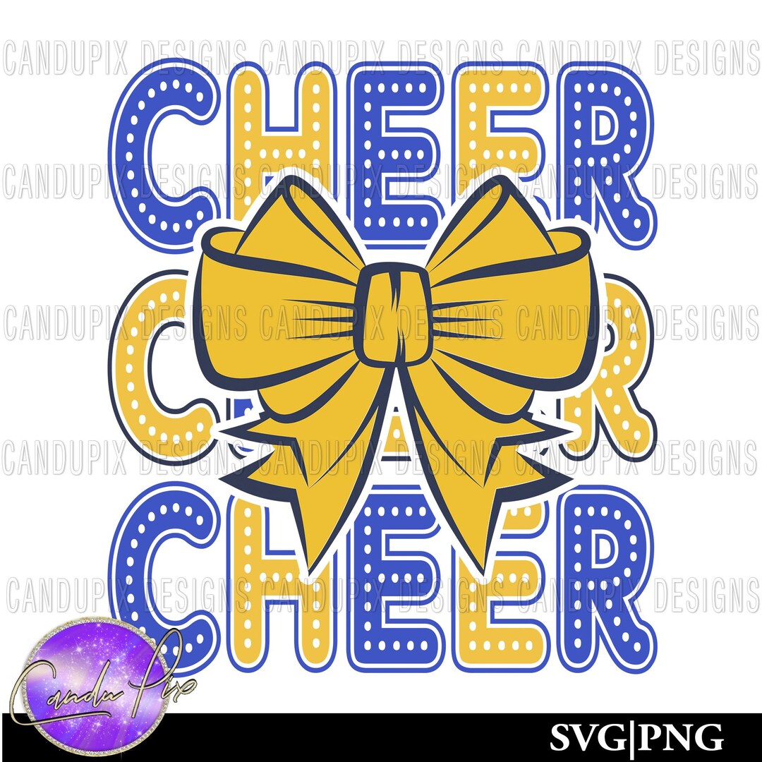 Cheer Yellow Svg, Blue Svg, Cheer Yellow Png, Blue Png, Cheer Coquette ...