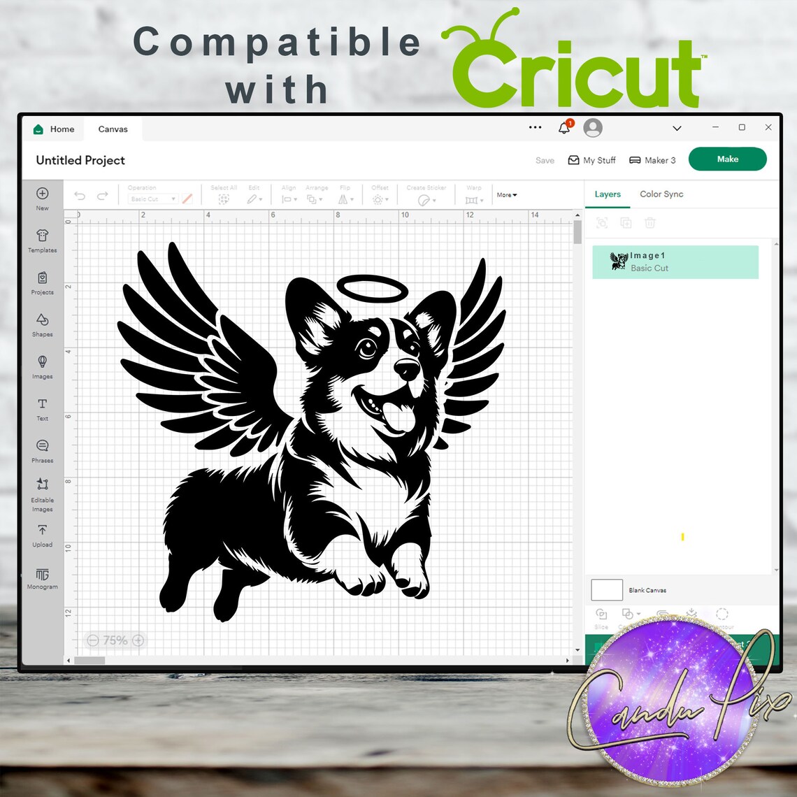 Pembroke Welsh Svg, Corgi Angel Svg, Pembroke Welsh Png, Corgi Angel ...