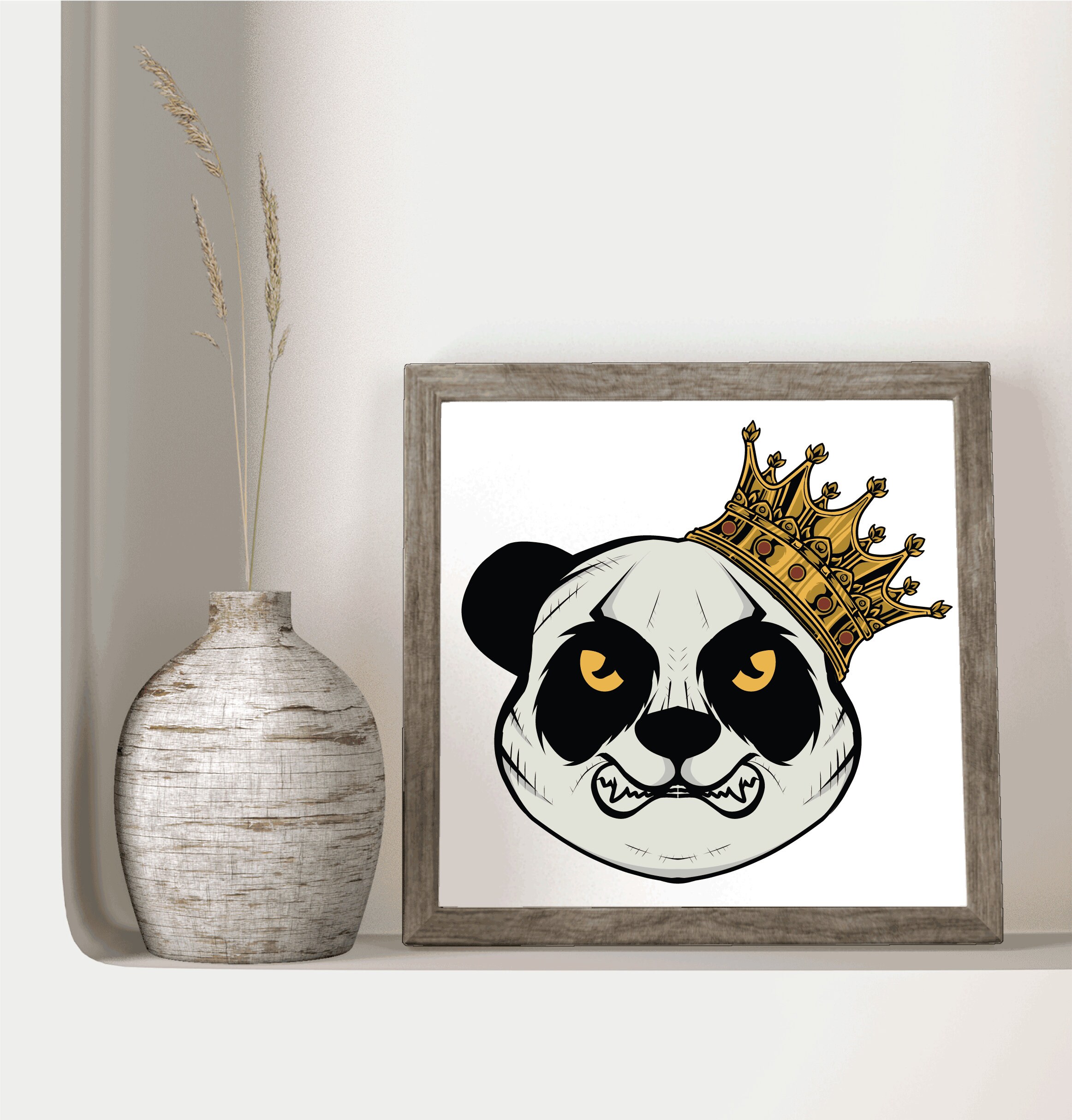Panda King Svg Mean Panda Svg Panda King Png Mean Panda - Etsy