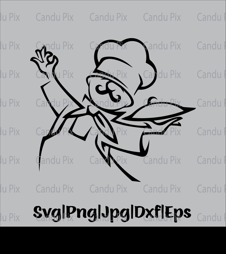 Chef Svg, Png, Eps, Dxf, Jpg, Vector Cute Chef Cut by Color Clipart - Etsy