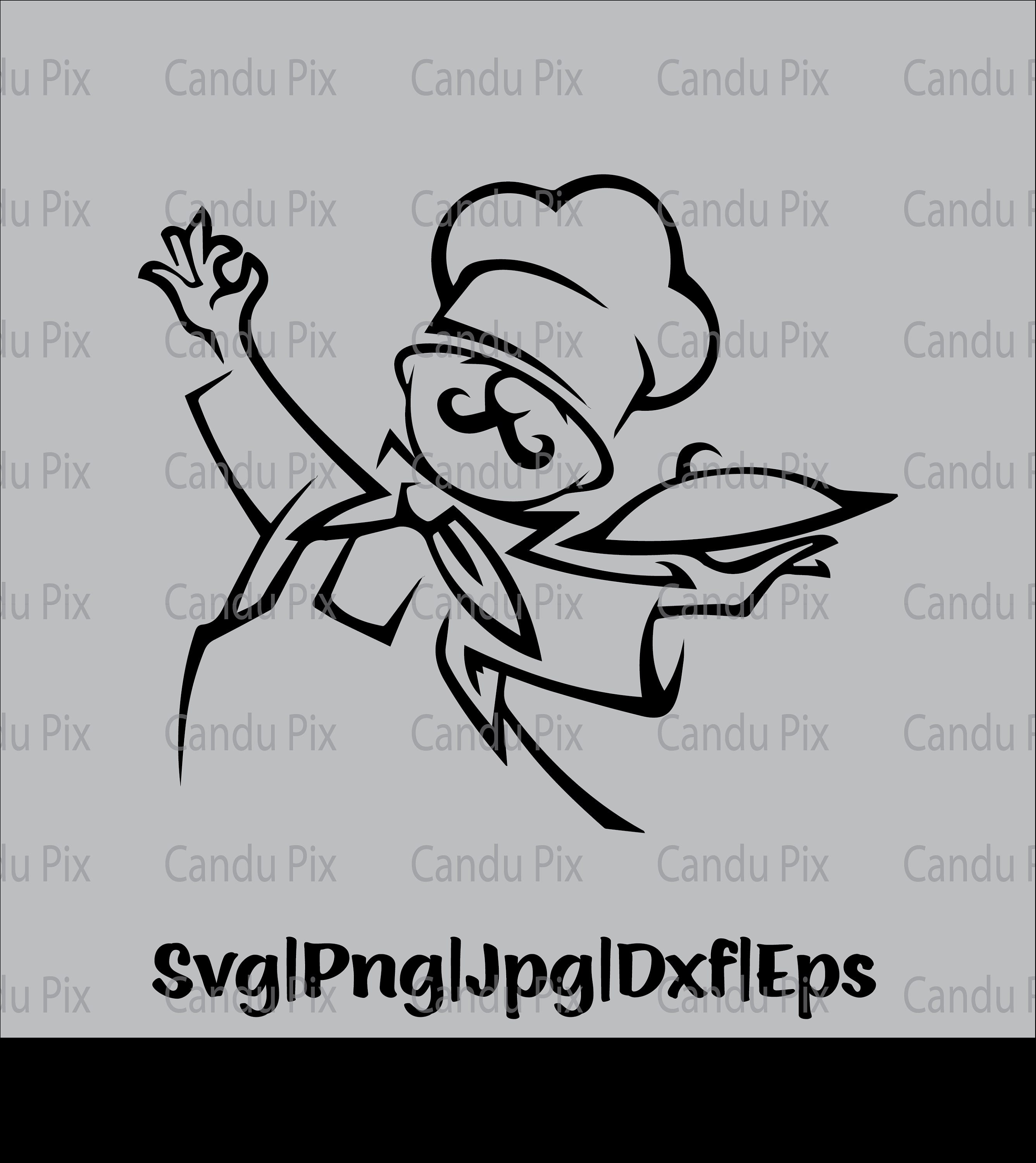 Chef Svg, Png, Eps, Dxf, Jpg, Vector Cute Chef Cut by Color Clipart - Etsy