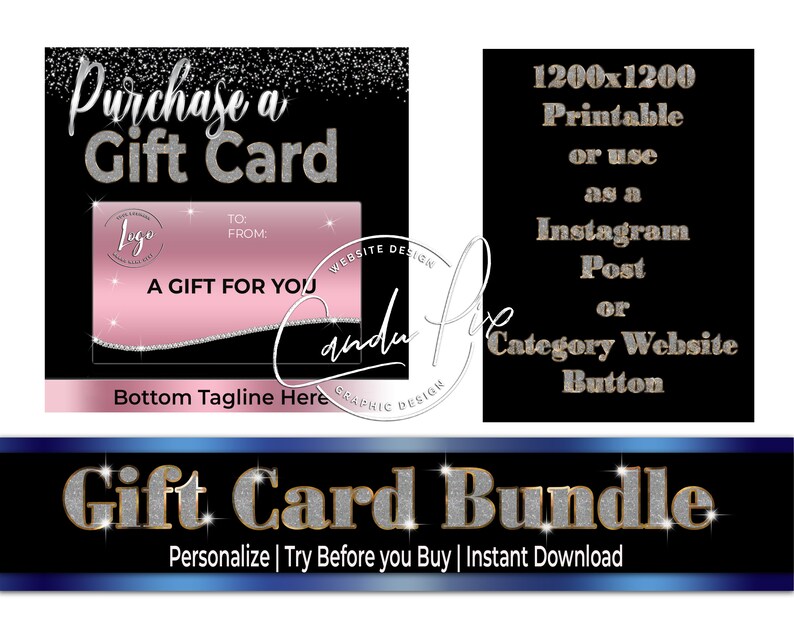 Stationery Design & Templates Paper Gift Card Template Bundle ...