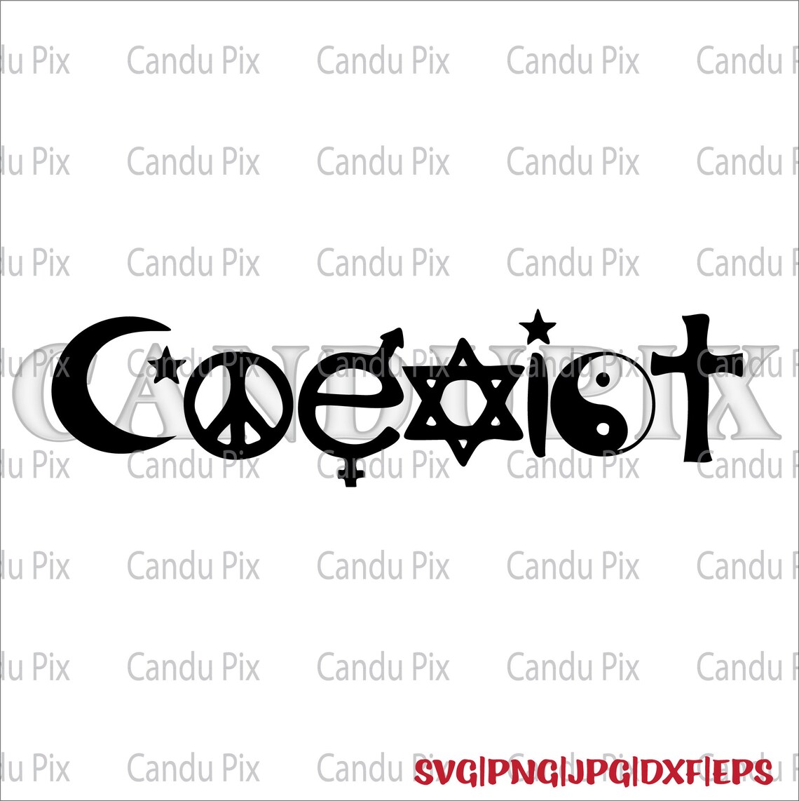 Coexist Peace Religion Svg Peace Svg Coexist Peace Png | Etsy