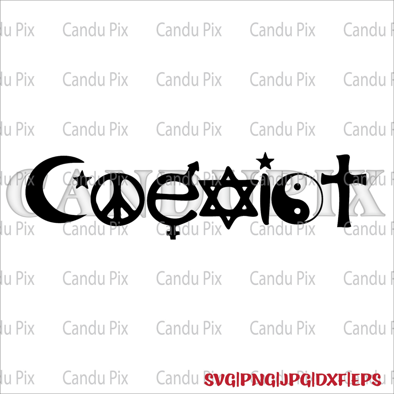 Coexist Peace Religion Svg Peace Svg Coexist Peace Png - Etsy
