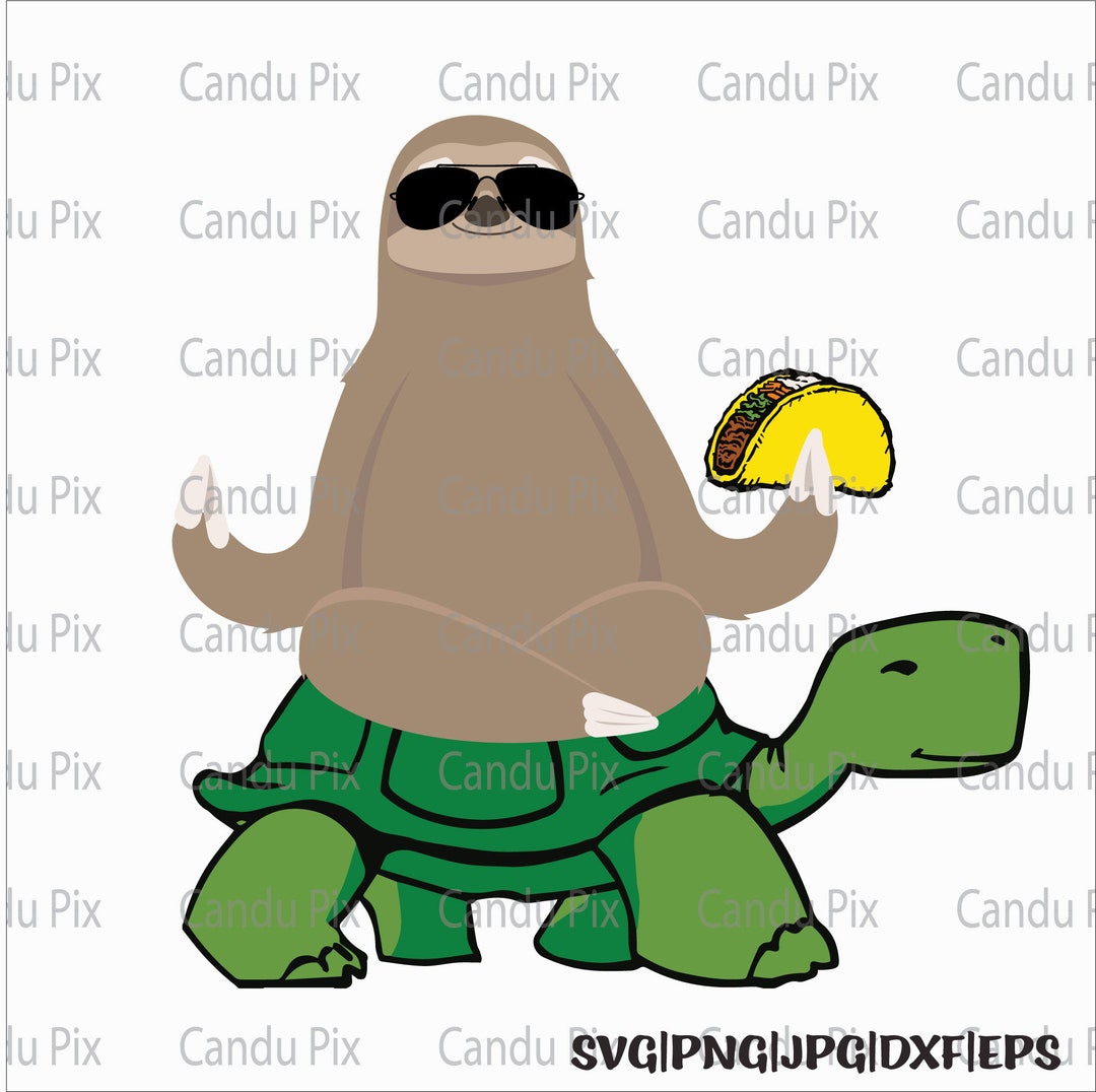 Sloth Riding Svg, Funny Turtle Svg, Sloth Riding Png, Funny Turtle Png ...