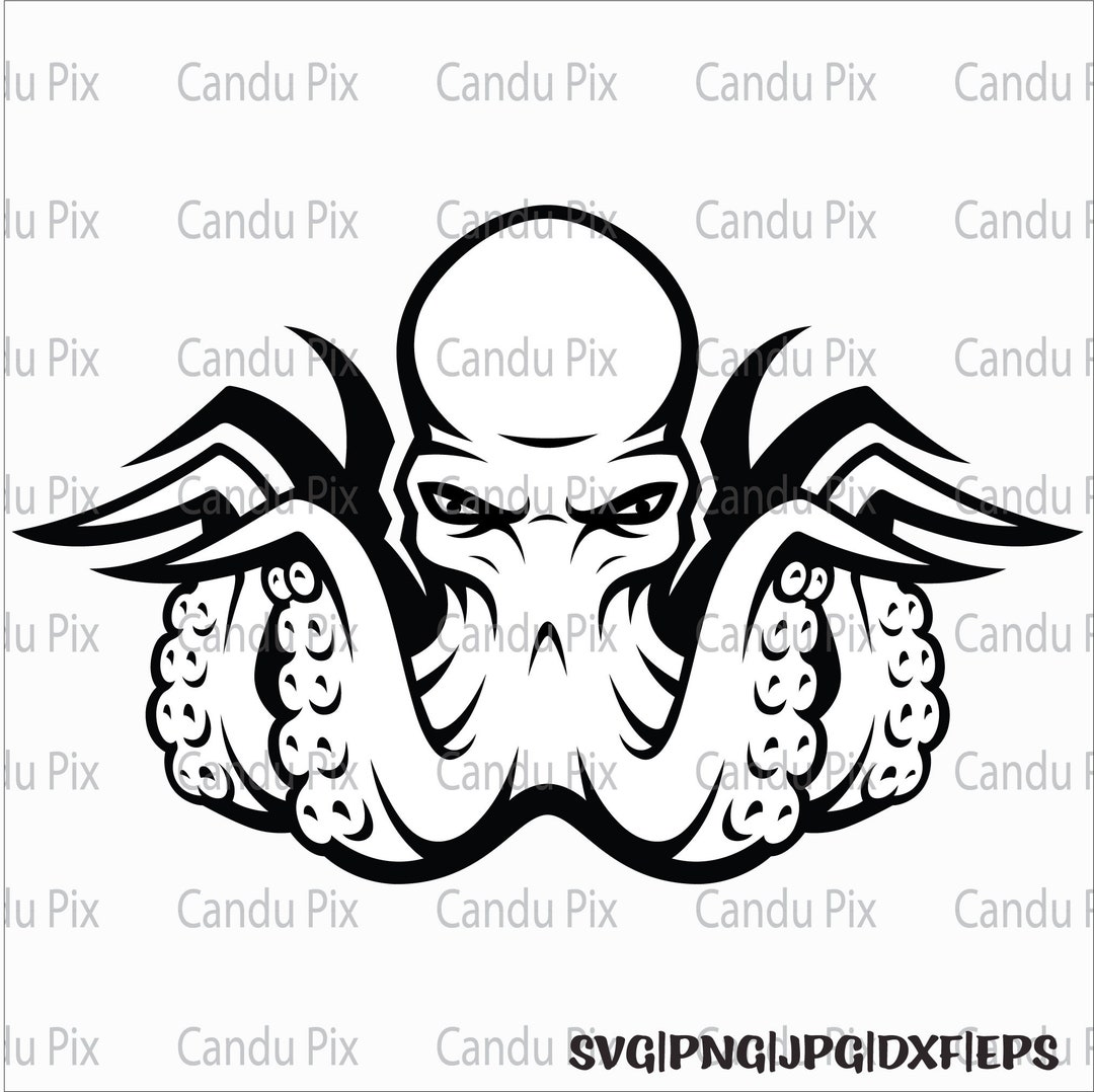 Octopus Svg, Sea Creature Svg, Octopus Png, Sea Creature Png, Svg Files ...