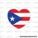 Puerto Rico Svg, Heart Flag Svg, Puerto Rico Png, Heart Flag Png ...