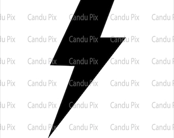 Lightning Bolt .svg .png and .dxf Cut And/or Clipart Files - Etsy