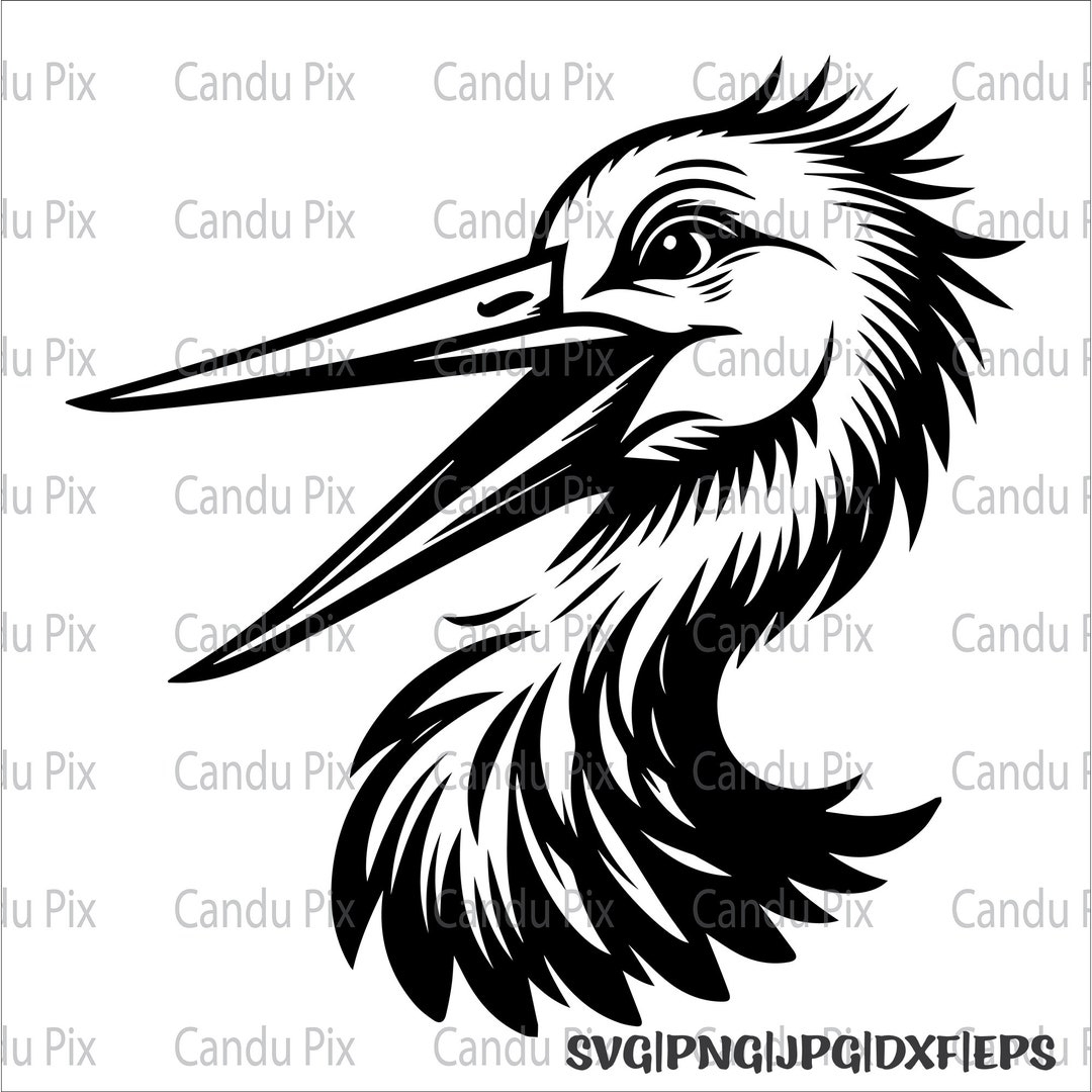 Happy Stork Svg, Head Svg, Happy Stork Png, Head Png, Svg Png Dxf Eps ...