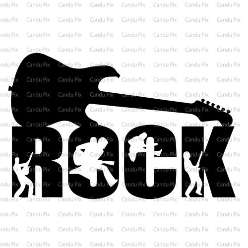 Rock and Roll SVG Rock and Roll PNG Eps Dxf Jpg Vector - Etsy