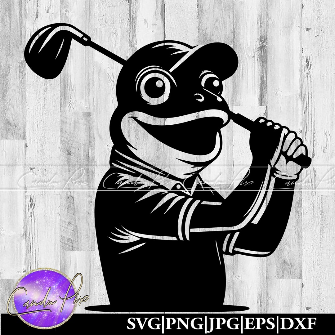 Frog Golf Svg, Frog Golf Png, Golfing Svg, Golfer Svg, Svg Png Dxf Eps ...