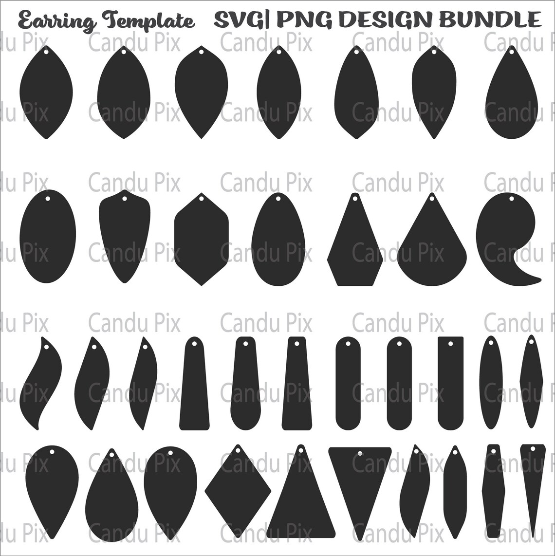 Earring Template Design Bundle Svg, Earring Designs Svg, Earring ...