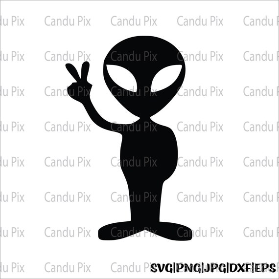 Alien Peace Sign SVG Scrapbooking Papercraft etna.com.pe