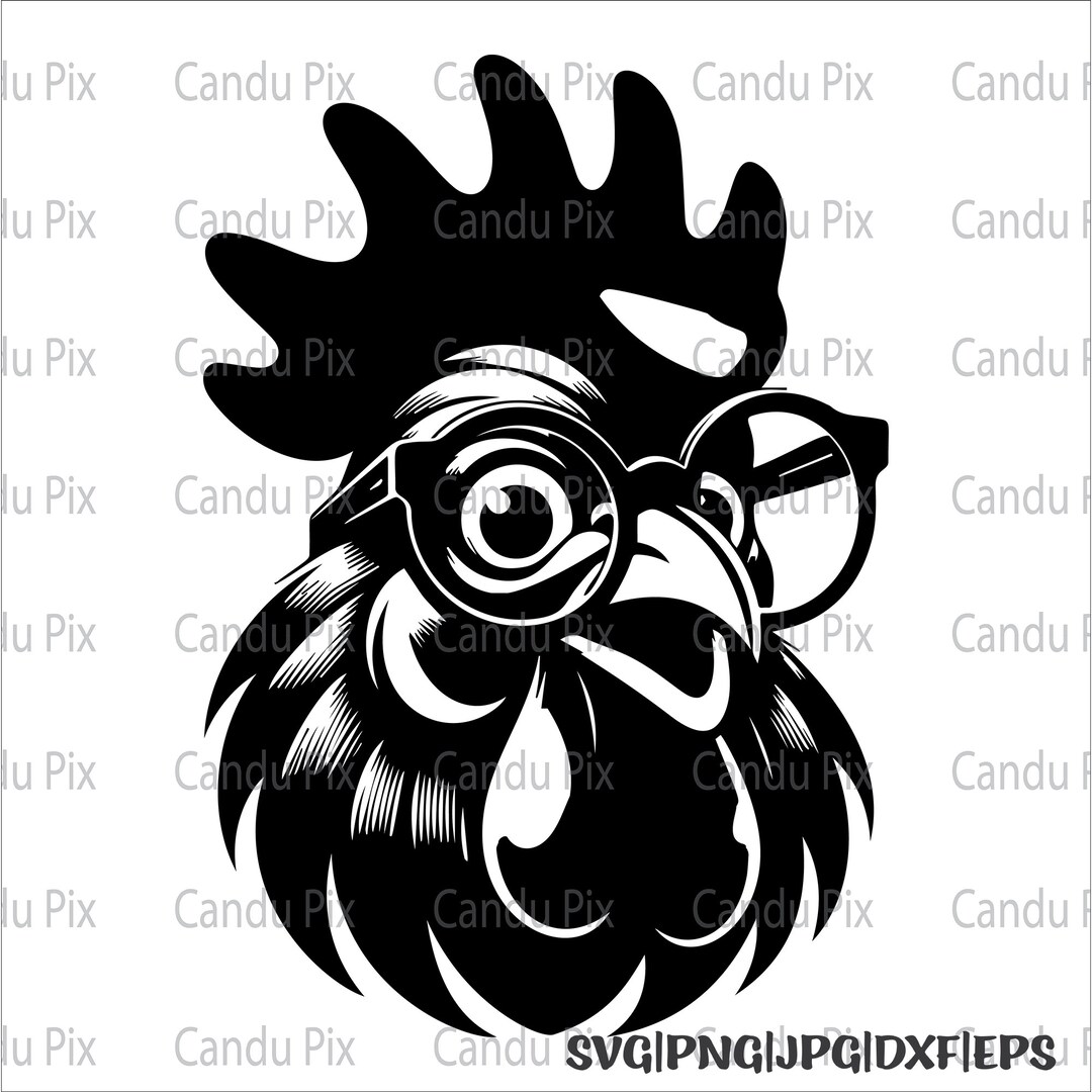 Hen Glasses Svg, Hen Glasses Png, Hen Glasses Dxf, Chicken Png, Chicken ...