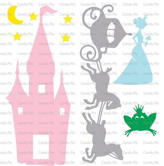 Castle Princess SVG Castle PNG Eps Dxf Jpg Vector Cute | Etsy