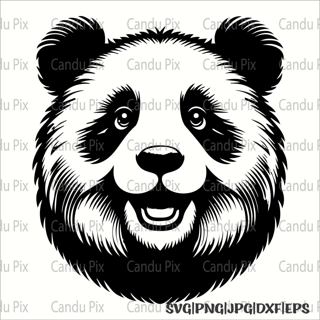Panda Animal Svg, Head Svg, Panda Animal Png, Head Png - Etsy
