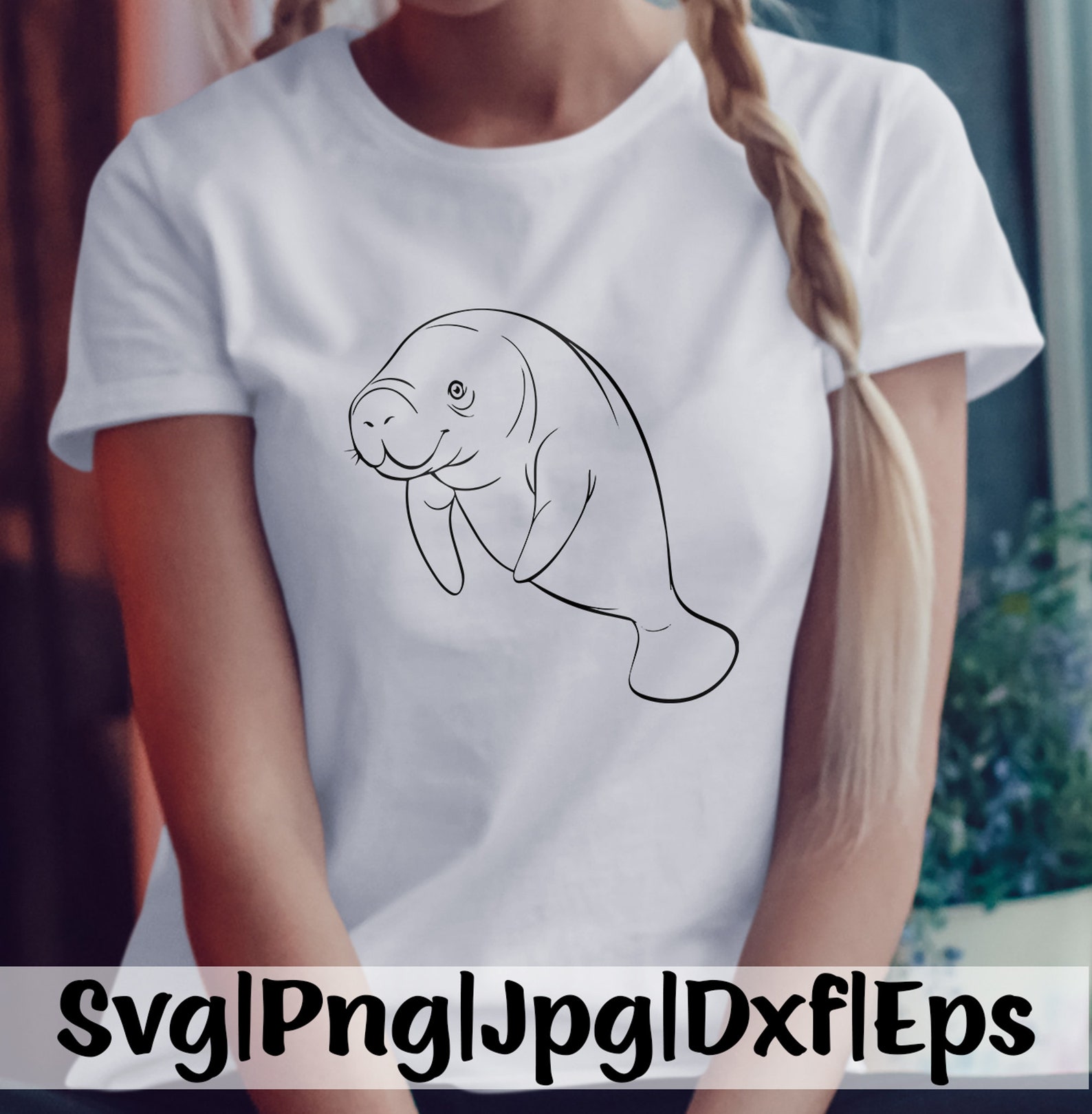 Manatee Svg Smiling Manatee Svg Cute Manatee Svg Png Eps - Etsy
