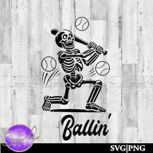Skeleton Svg, Ballin Svg, Skeleton Png, Ballin Png, Baseball Team ...