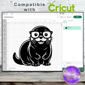 Otter Nerdy Svg, Otter Geek Svg, Otter Nerdy Png, Otter Geek Png, Book Lover Svg, Geek Animal ...