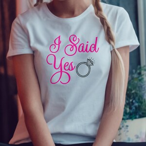 I Said Yes Svg, Png, Eps, Dxf, Jpg, Vector Cute I Said Yes Cut by Color ...