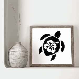 Sea Turtle Hibiscus Beach Svg, Hibiscus Svg, Sea Turtle Png, Hibiscus ...