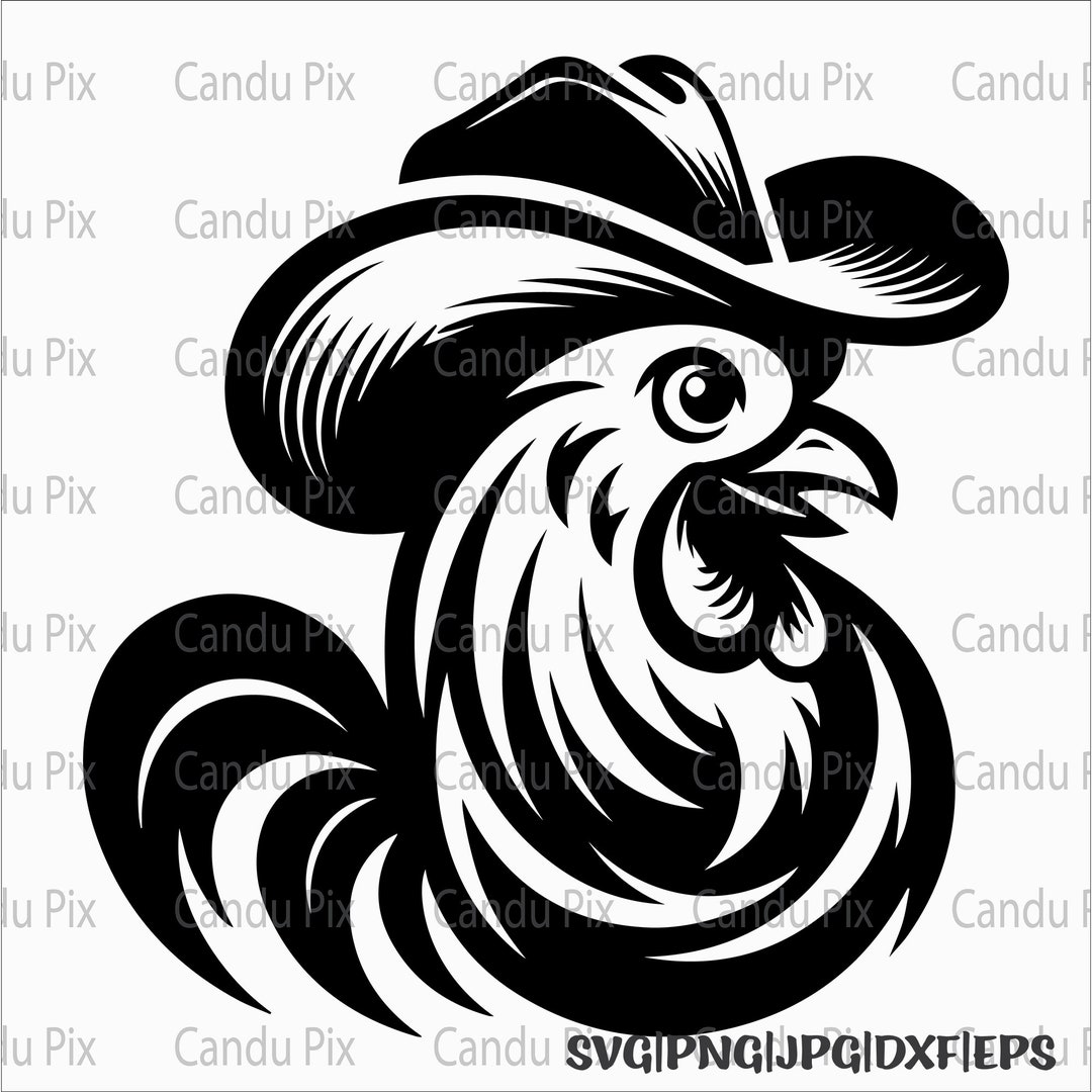 Rooster Cowboy Svg, Hat Svg, Rooster Cowboy Png, Hat Png, Rooster ...