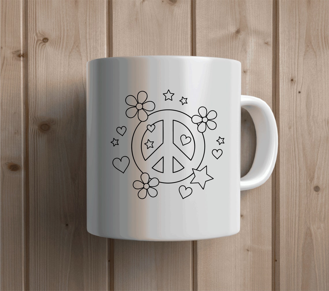 Flower Peace Sign Svg Boho Svg Flower Peace Png Boho Png - Etsy