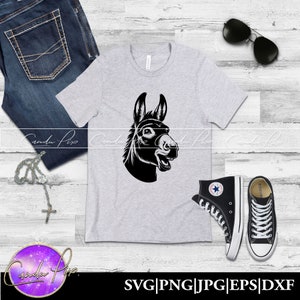 Donkey Svg, Donkey Png, Donkey Dxf, 1 Layer Cut File, Silhouette ...