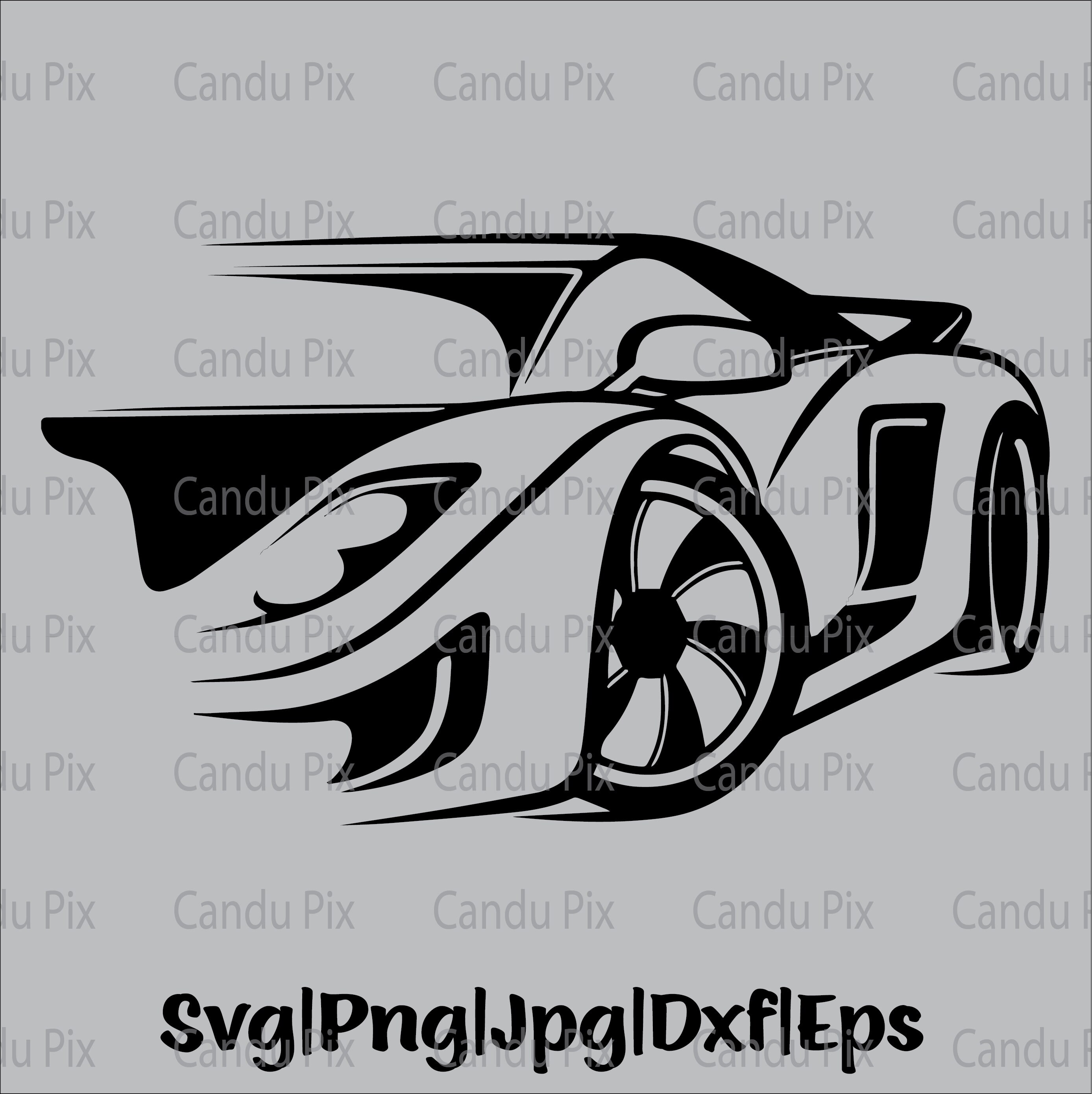 Sports Car Svg Png Eps Dxf Jpg Vector Car Cut by Color - Etsy
