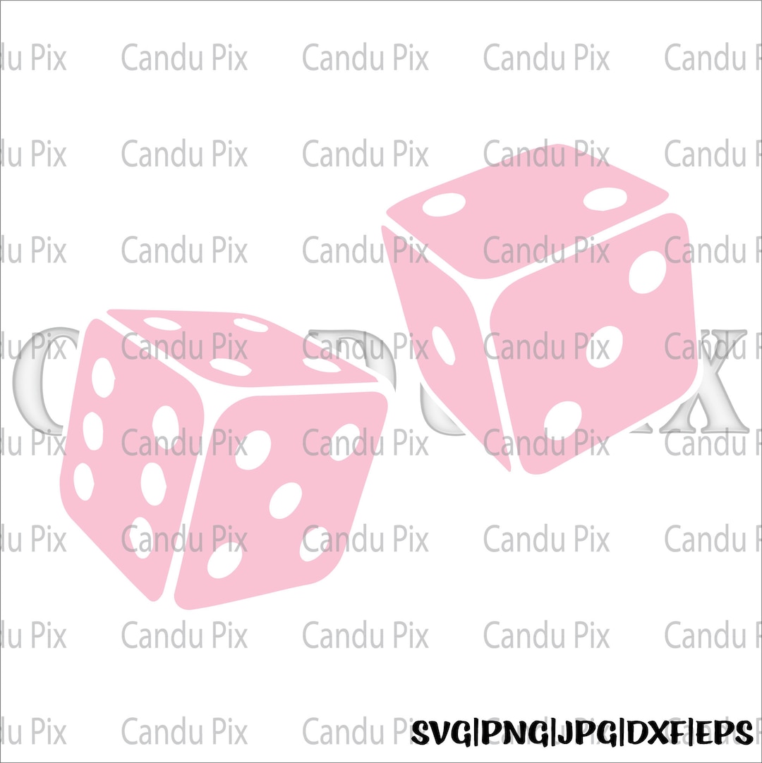 Pink Playing Dice Svg, Pink Dice Svg, Pink Playing Png, Pink Dice Png ...