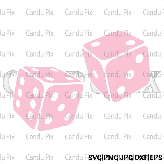 Pink Playing Dice Svg Pink Dice Svg Pink Playing Png Pink | Etsy