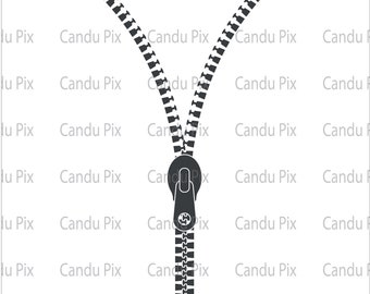 Open Zipper Svg - Etsy