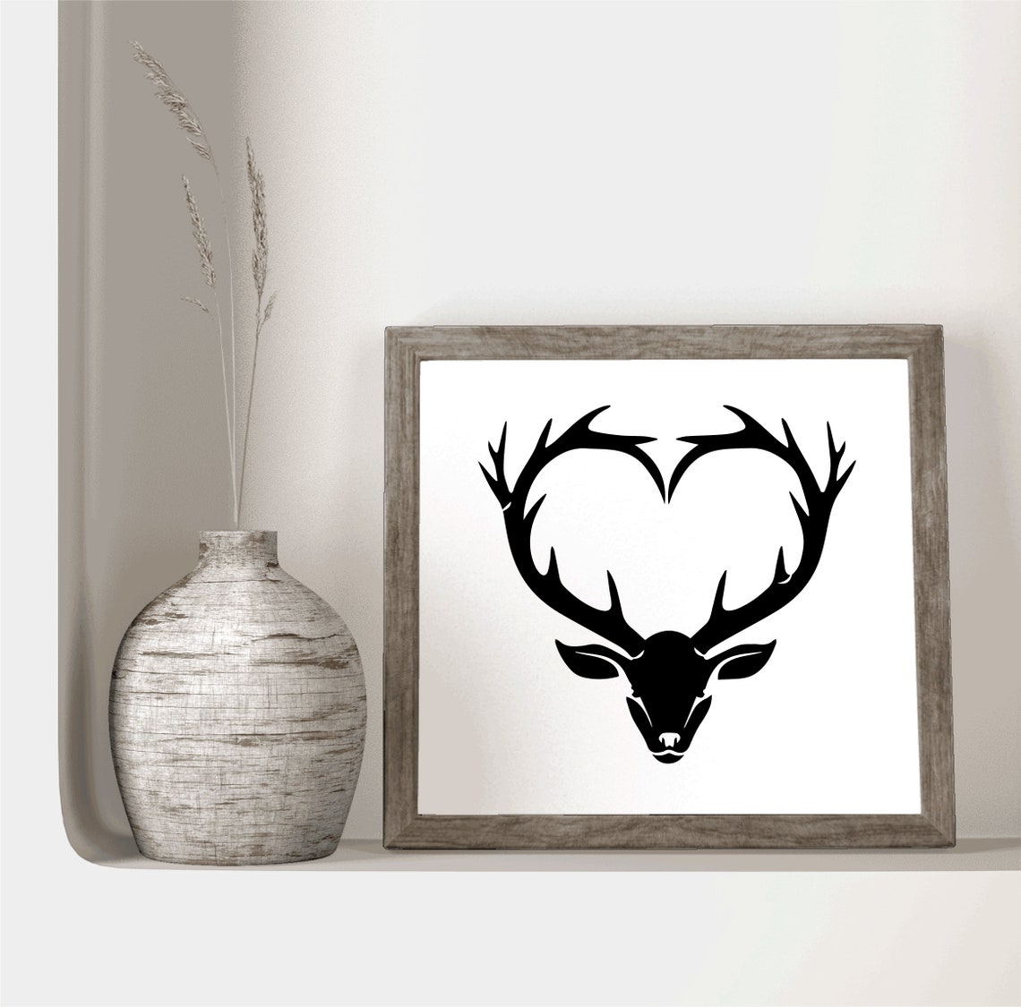 Deer Heart Love Svg Antler Svg Deer Heart Png Antler Png - Etsy