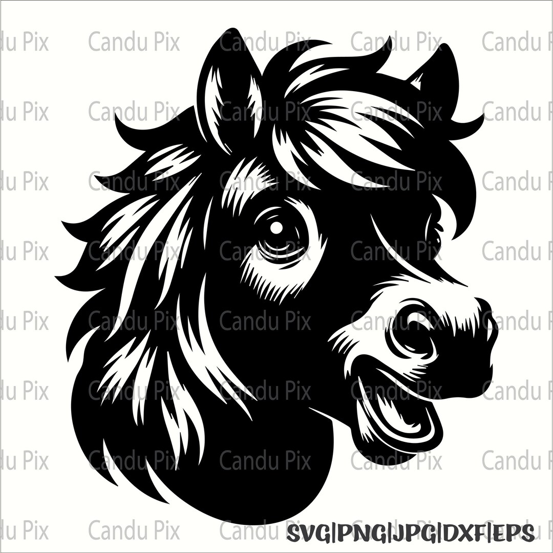 Happy Miniature Horse Svg, Horse Face Svg, Happy Miniature Horse Png ...