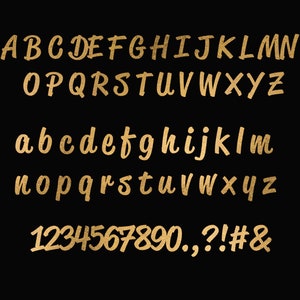 Gold Metallic Letters Alphabet Clipart, Gold Font Clipart, Gold Letters ...