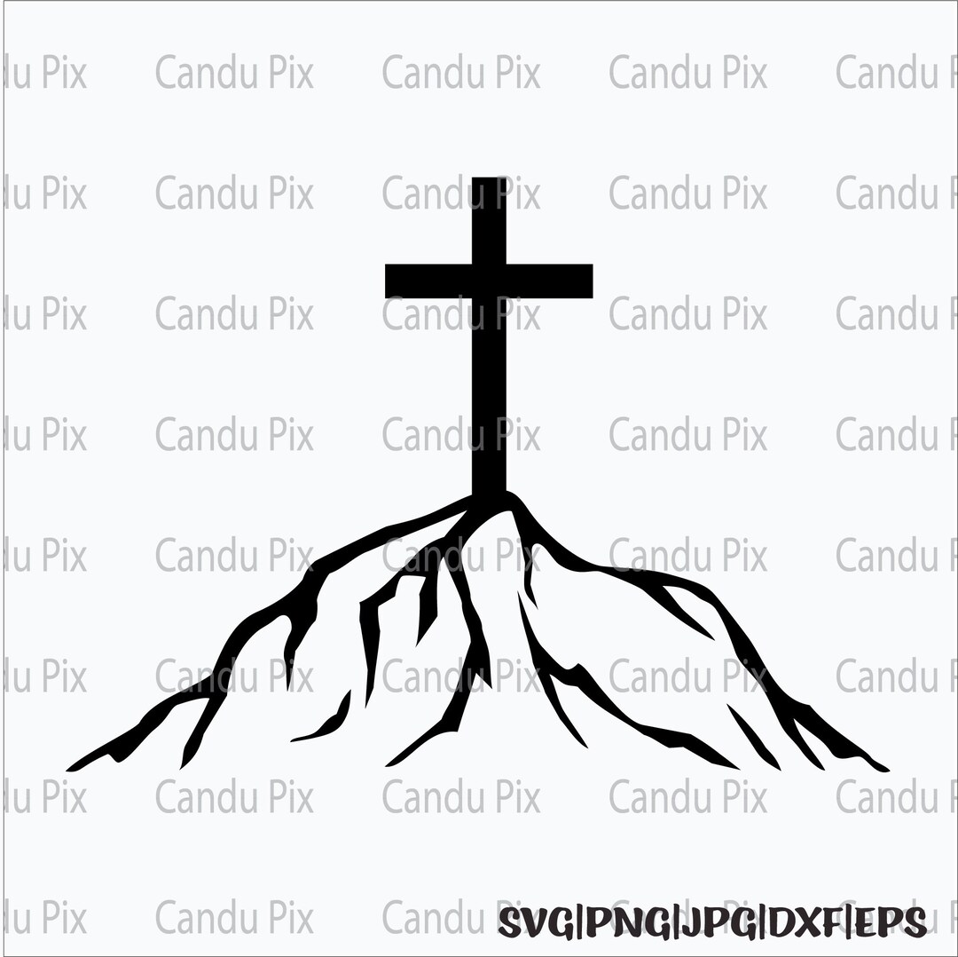 Cross Mountain Svg, Christian Svg, Cross Mountain Png, Christian Png ...