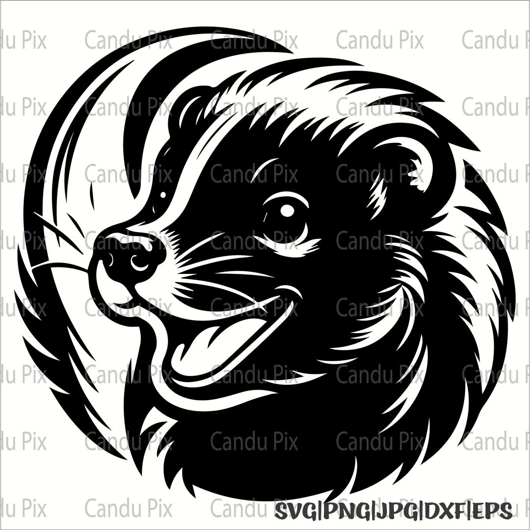 Skunk Animal Svg, Head Svg, Skunk Animal Png, Head Png - Etsy