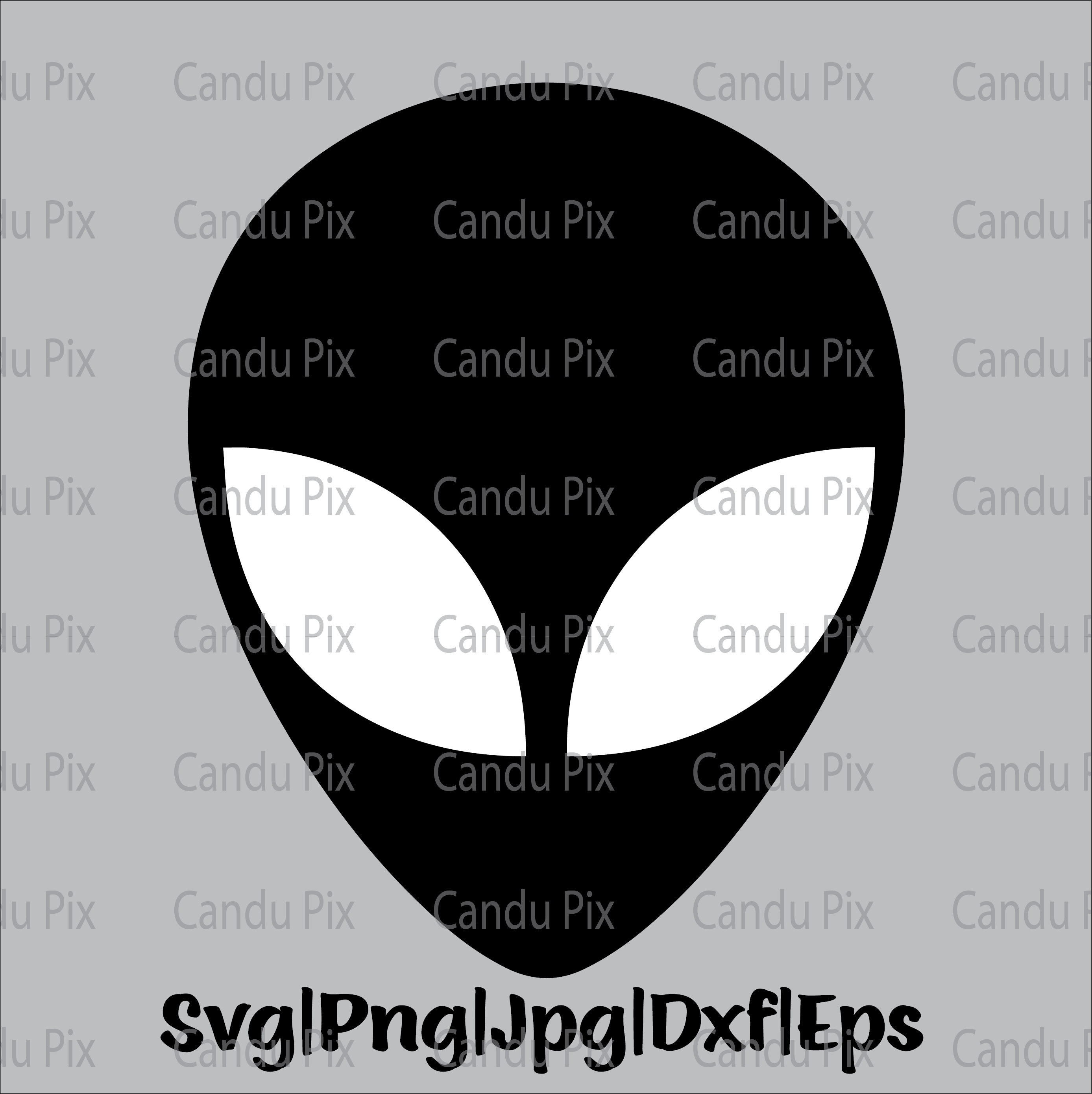 Alien Svg, Png, Eps, Dxf, Jpg, Vector Cute Alien Cut by Color Clipart ...