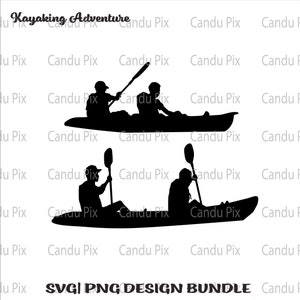 Kayaking Svg, Adventure Svg, Kayaking Png, Adventure Png, Silhouette ...