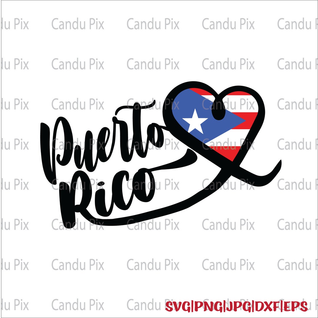 Puerto Rico Svg, Heart Flag Svg, Puerto Rico Png, Heart Flag Png ...