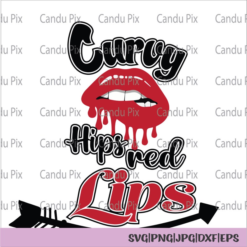 Curvy Hips Red Svg Lips Svg Curvy Hips Red Png Lips Png Etsy
