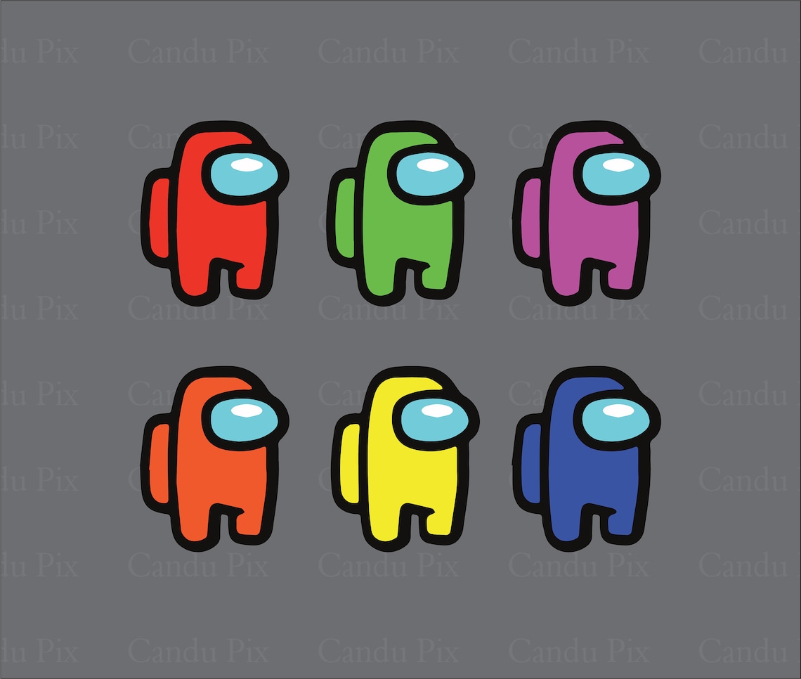 Among Us SVG & PNG, Eps, Dxf, Jpg, Vector Clipart Layer by Color - Etsy