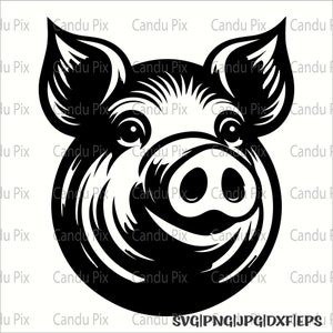 Happy Pig Head Svg, Happy Pig Head Png - Etsy