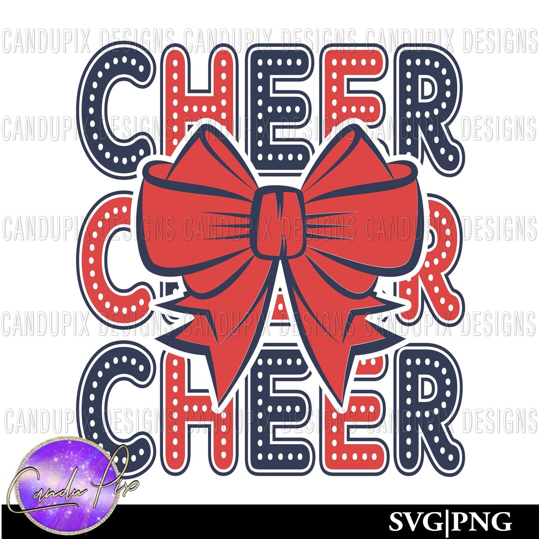 Cheer Red Blue Svg, Cheer Red Blue Png, Cheer Coquette, Cheerleader Svg ...