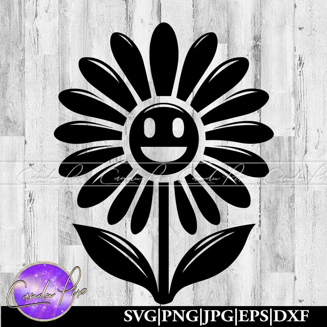 Happy Daisy Svg, Happy Daisy Png, Happy Flower Png, Happy Flower Svg ...