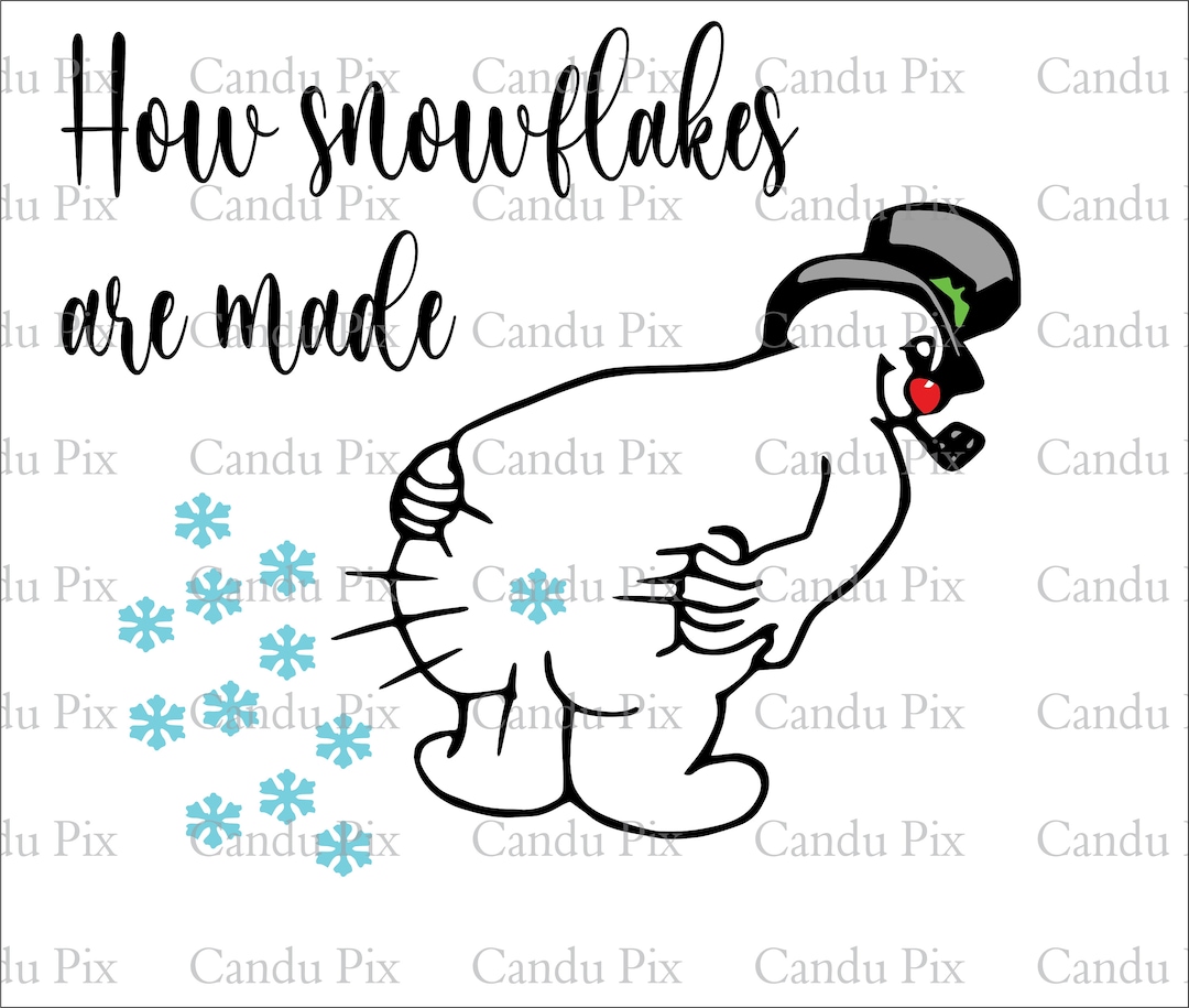 Snowman How Snowflakes Are Made SVG & PNG, Eps, Dxf, Jpg, Vector ...
