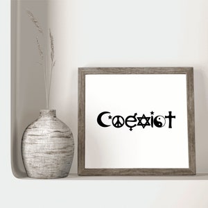 Coexist Peace Religion Svg, Peace Svg, Coexist Peace Png, Peace Png ...