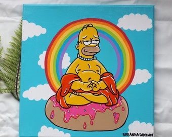 Meditating Homer Simpson - Etsy