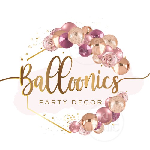 Balloon Logo Design Party Decor Logo Template Event - Etsy