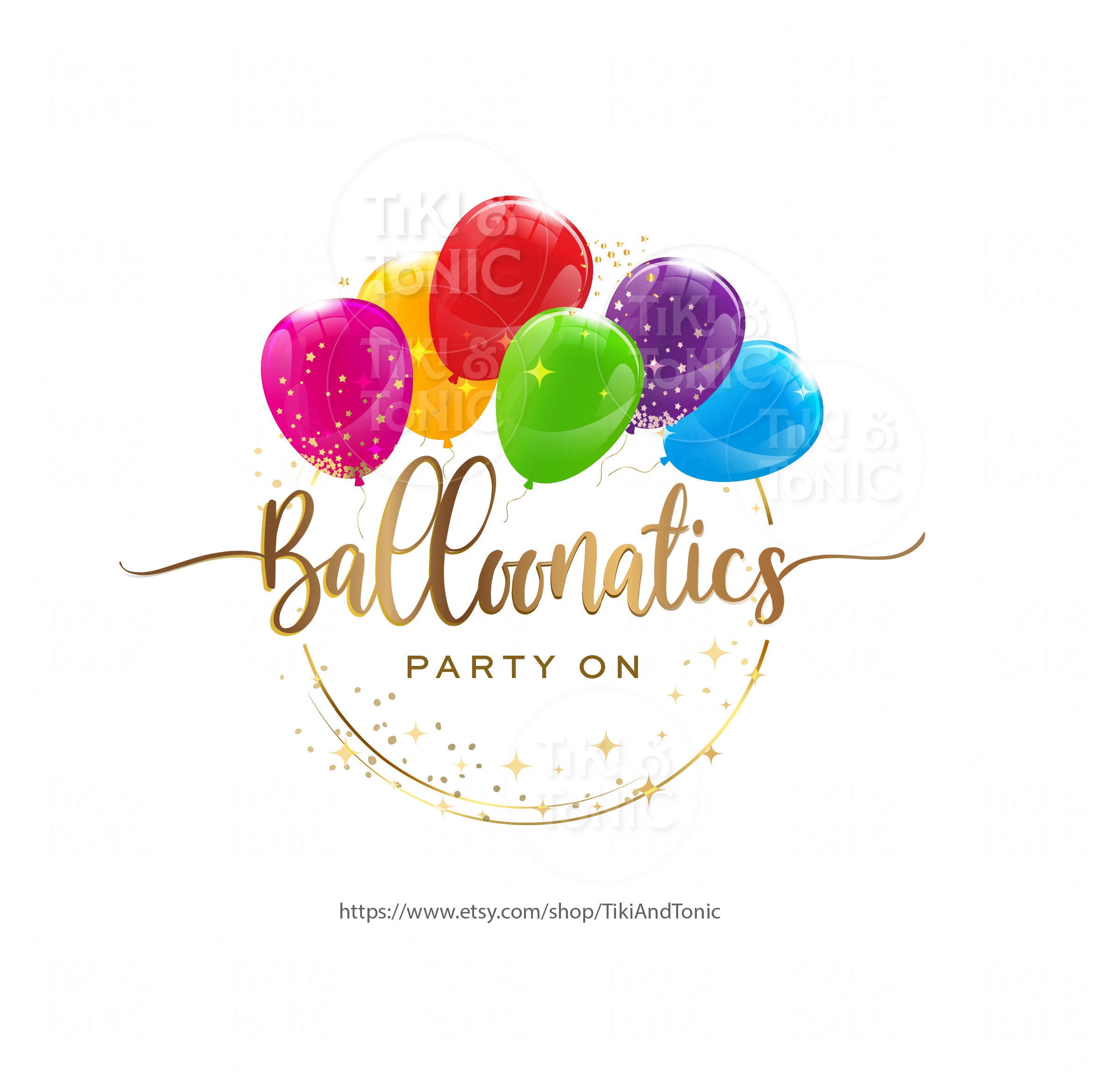 Balloons Logo Design Party Logo Premade Logo Kids Party - Etsy